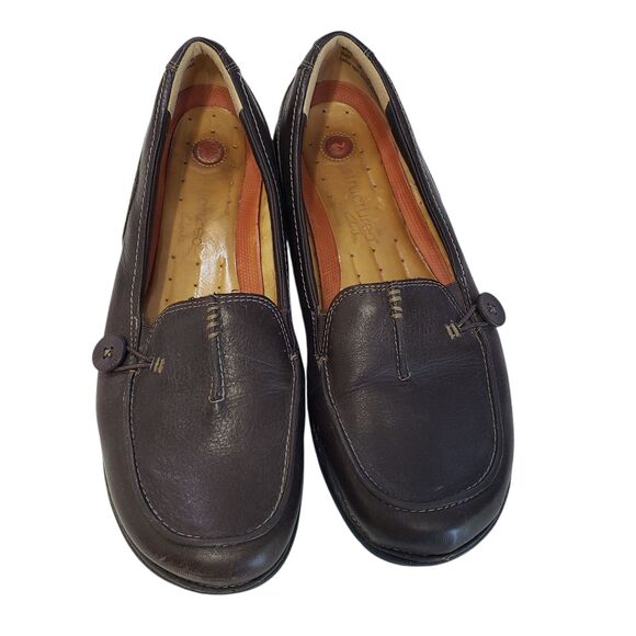 Clarks | Shoes | Clarks Unstructured Womens Brown Leather Loafers ...